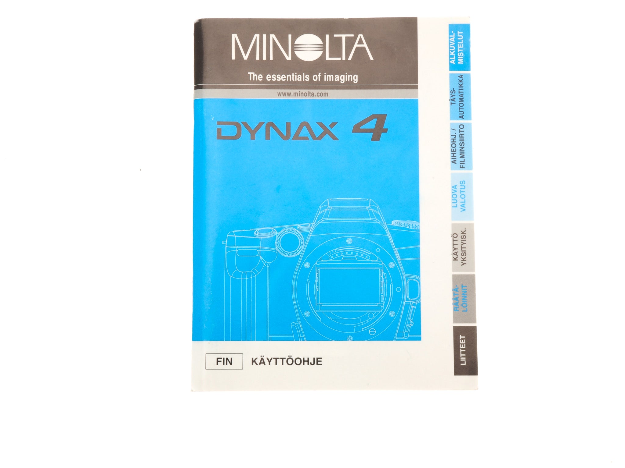 Minolta Dynax 4 Instructions – Kamerastore