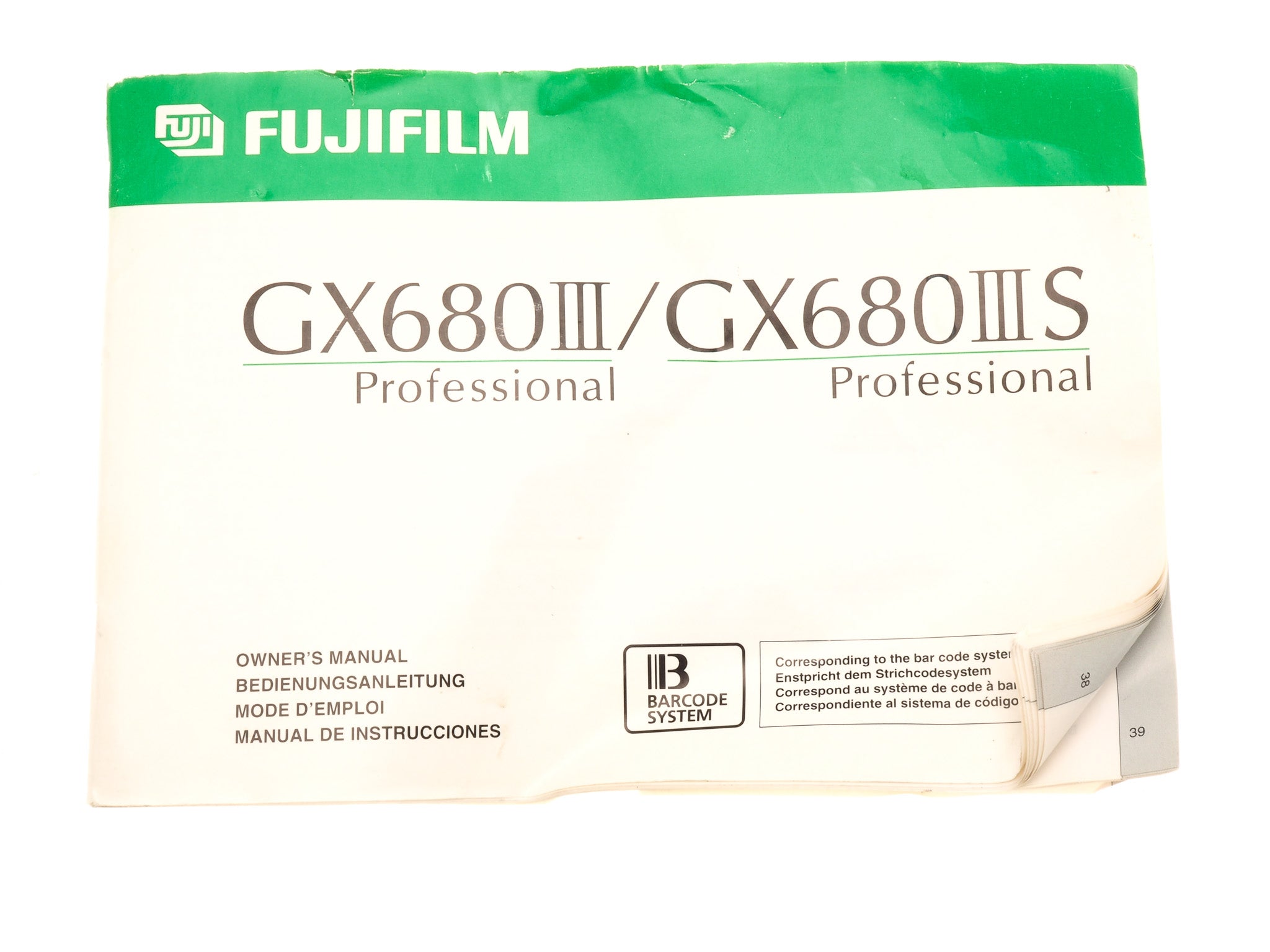 Fujifilm GX680III Professional / GX680IIIS Professional Instructions - – Kamerastore