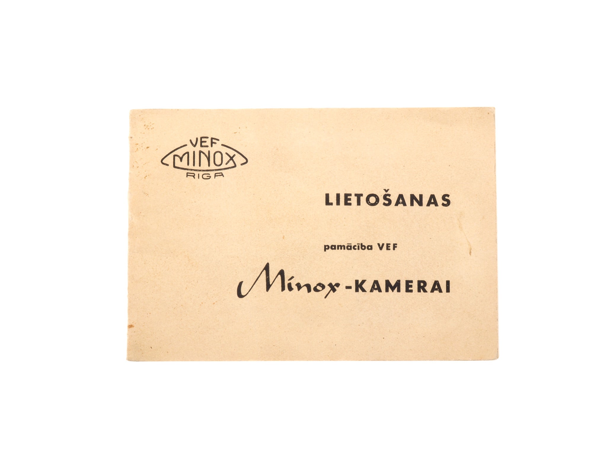 Minox VEF Instruction Manual - Accessory – Kamerastore