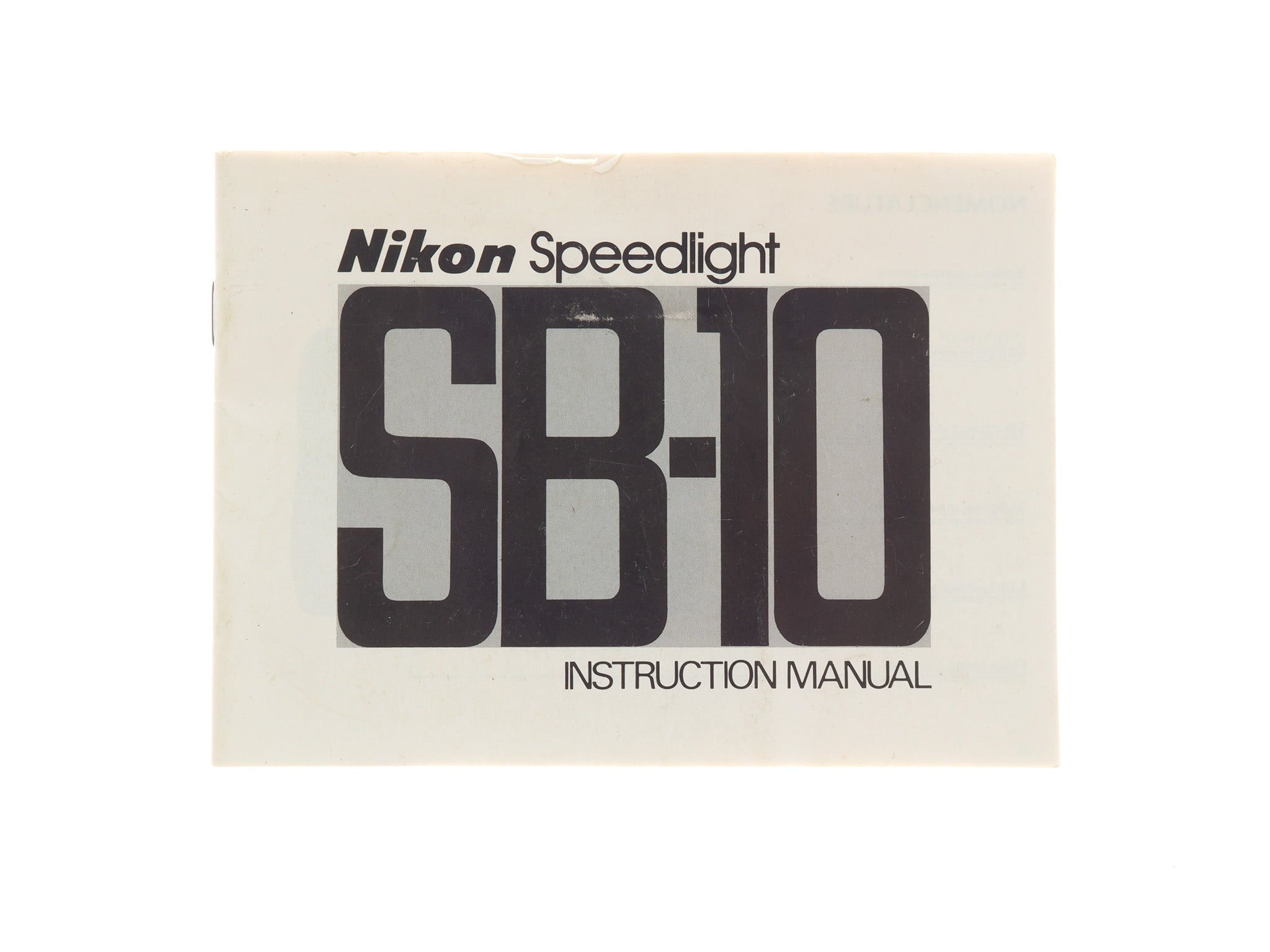 Nikon SB-10 Instruction Manual - Accessory – Kamerastore