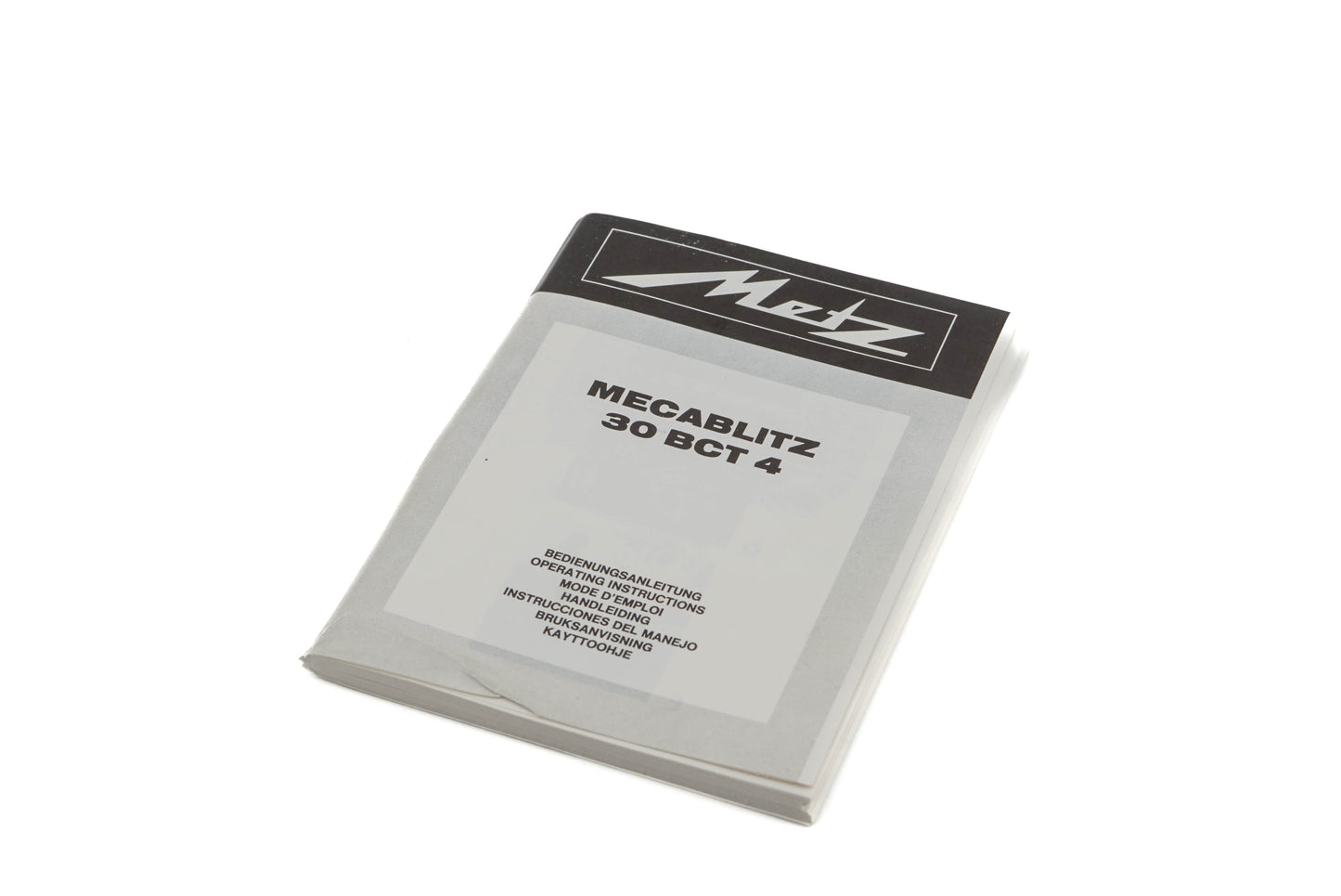 Metz Mecablitz 30 BCT 4 Instructions - Accessory – Kamerastore