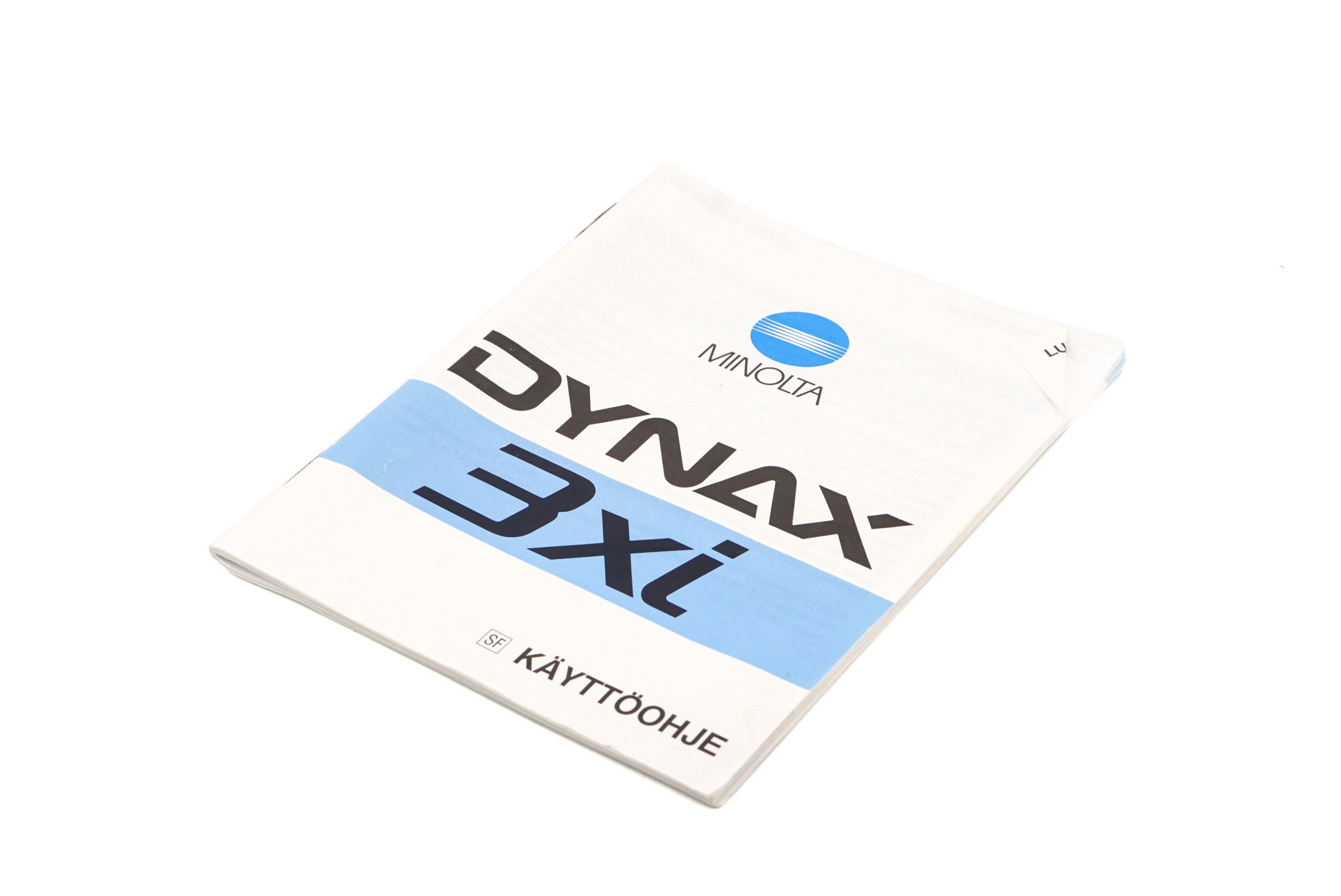 Minolta Dynax 3xi Instructions – Kamerastore