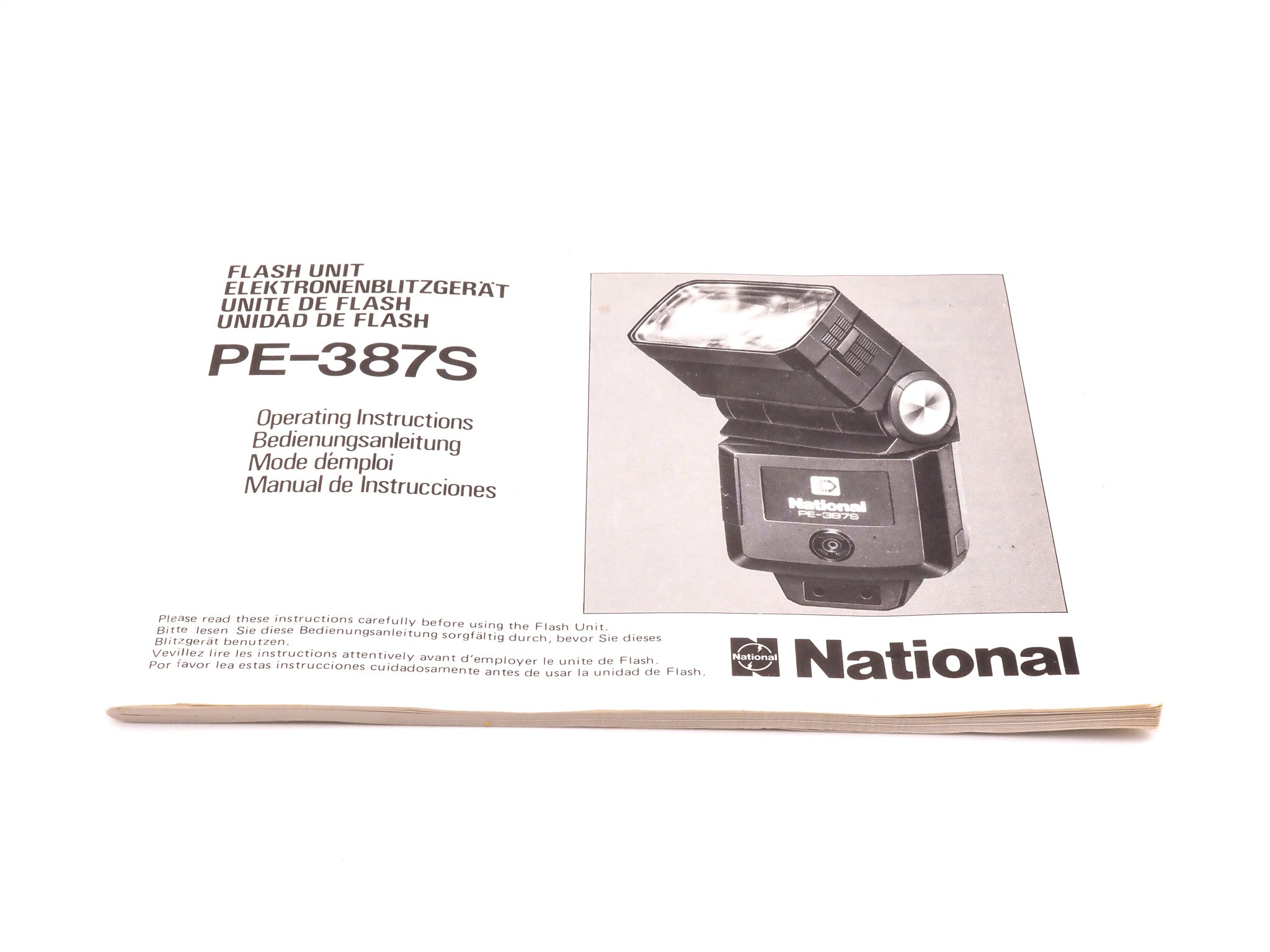 National PE-387S Instructions – Kamerastore