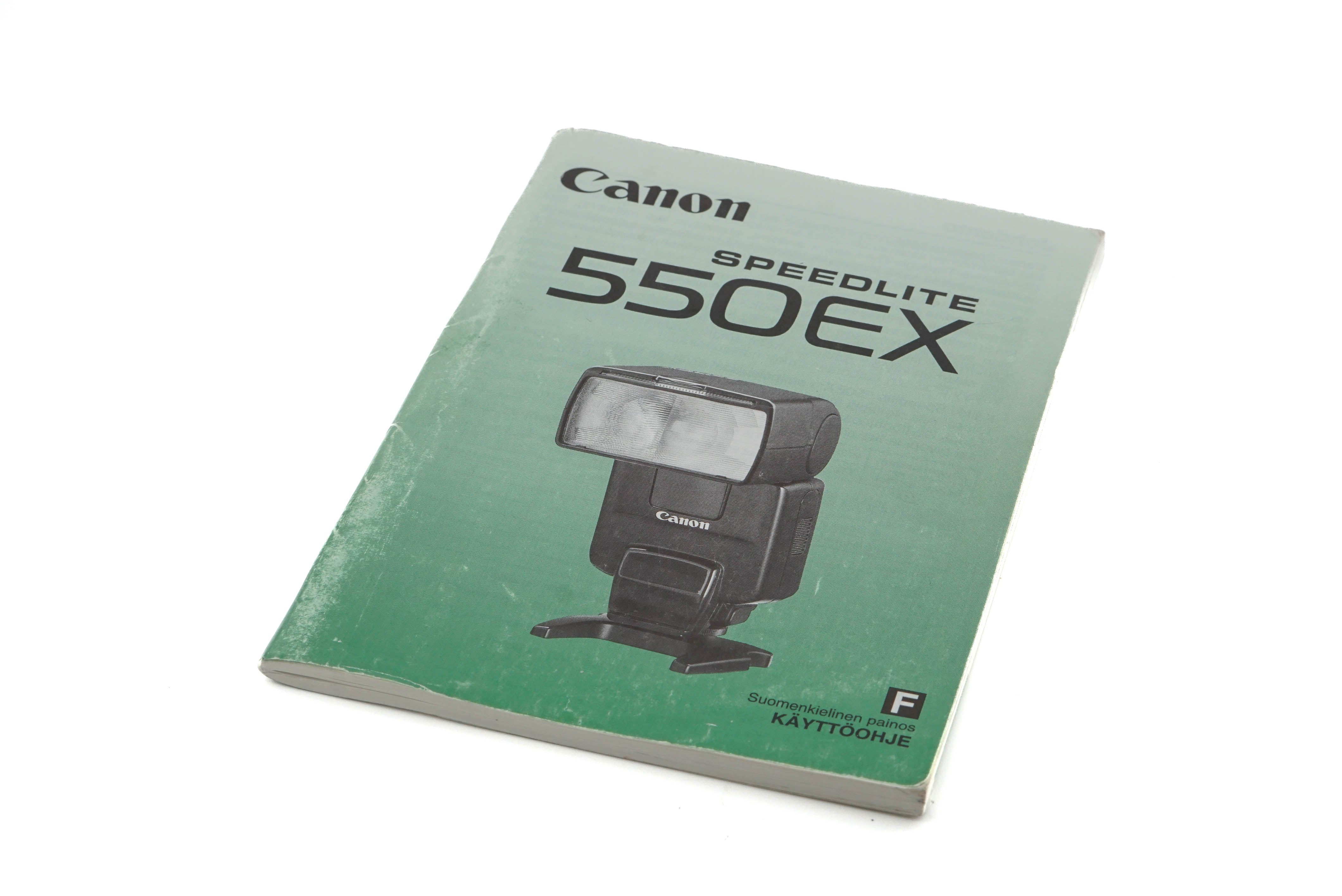 Canon Speedlite 550EX Instructions – Kamerastore