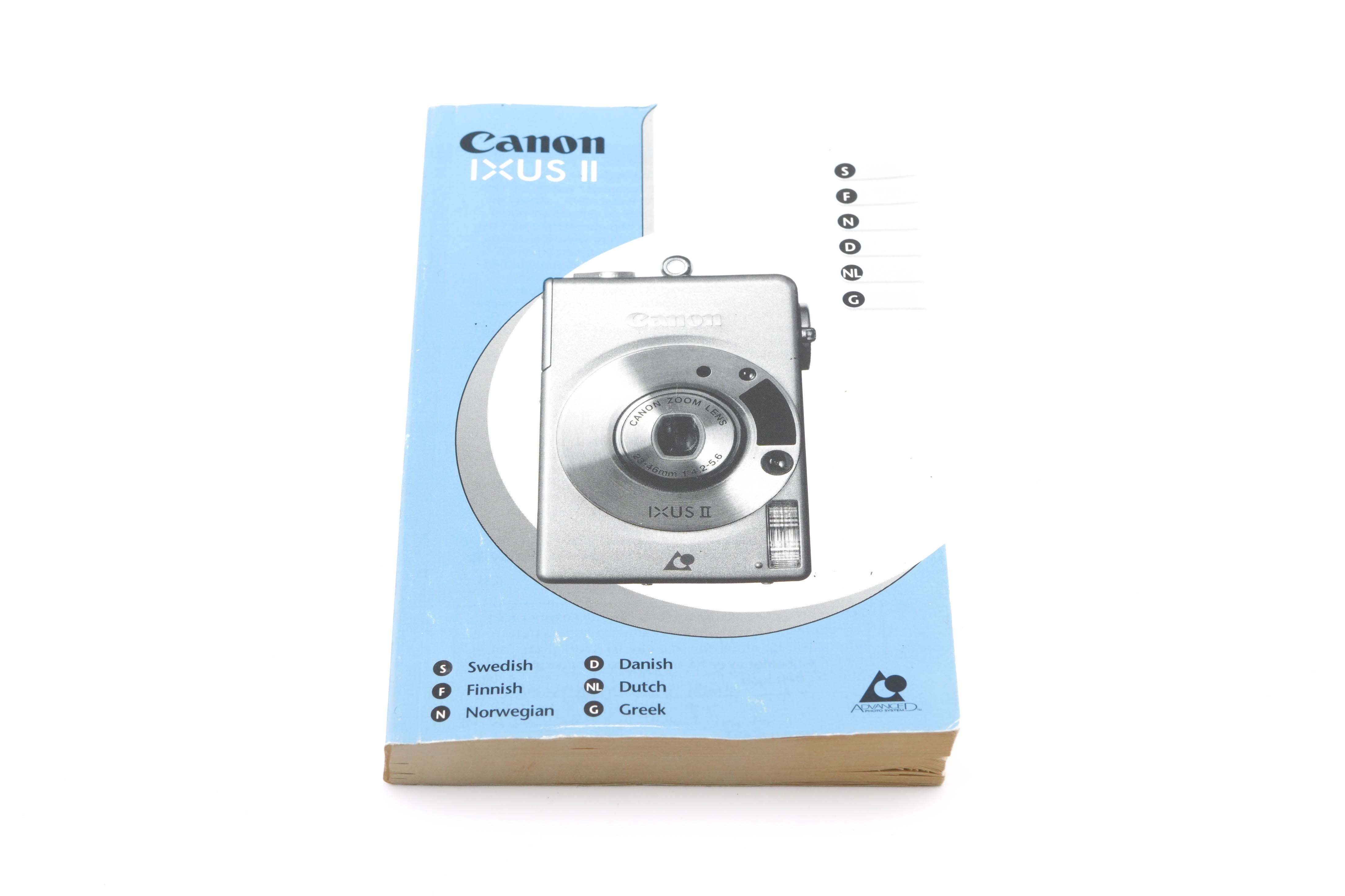 Canon IXUS II Instructions - Accessory – Kamerastore