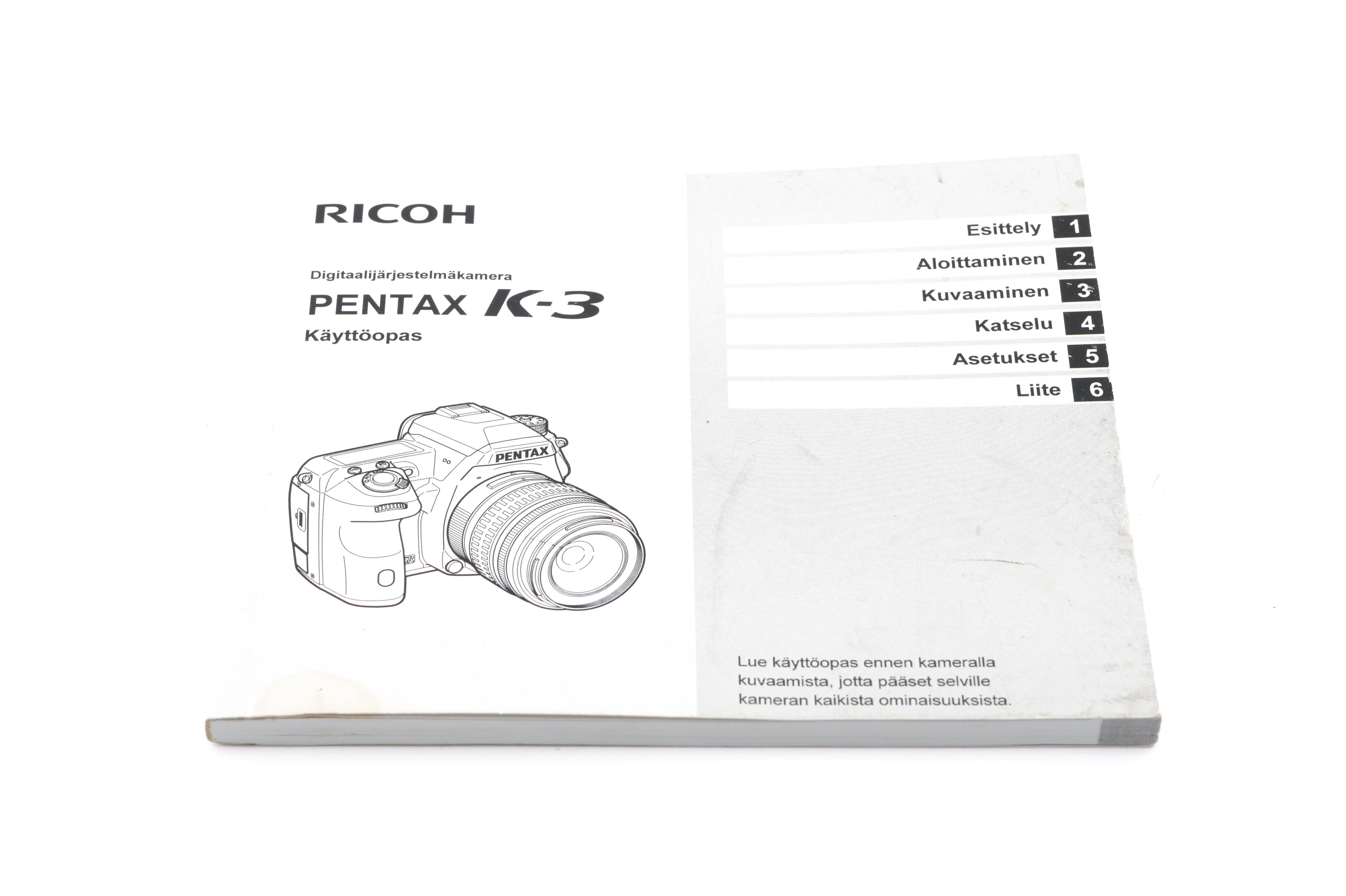 Pentax K-3 Instructions – Kamerastore