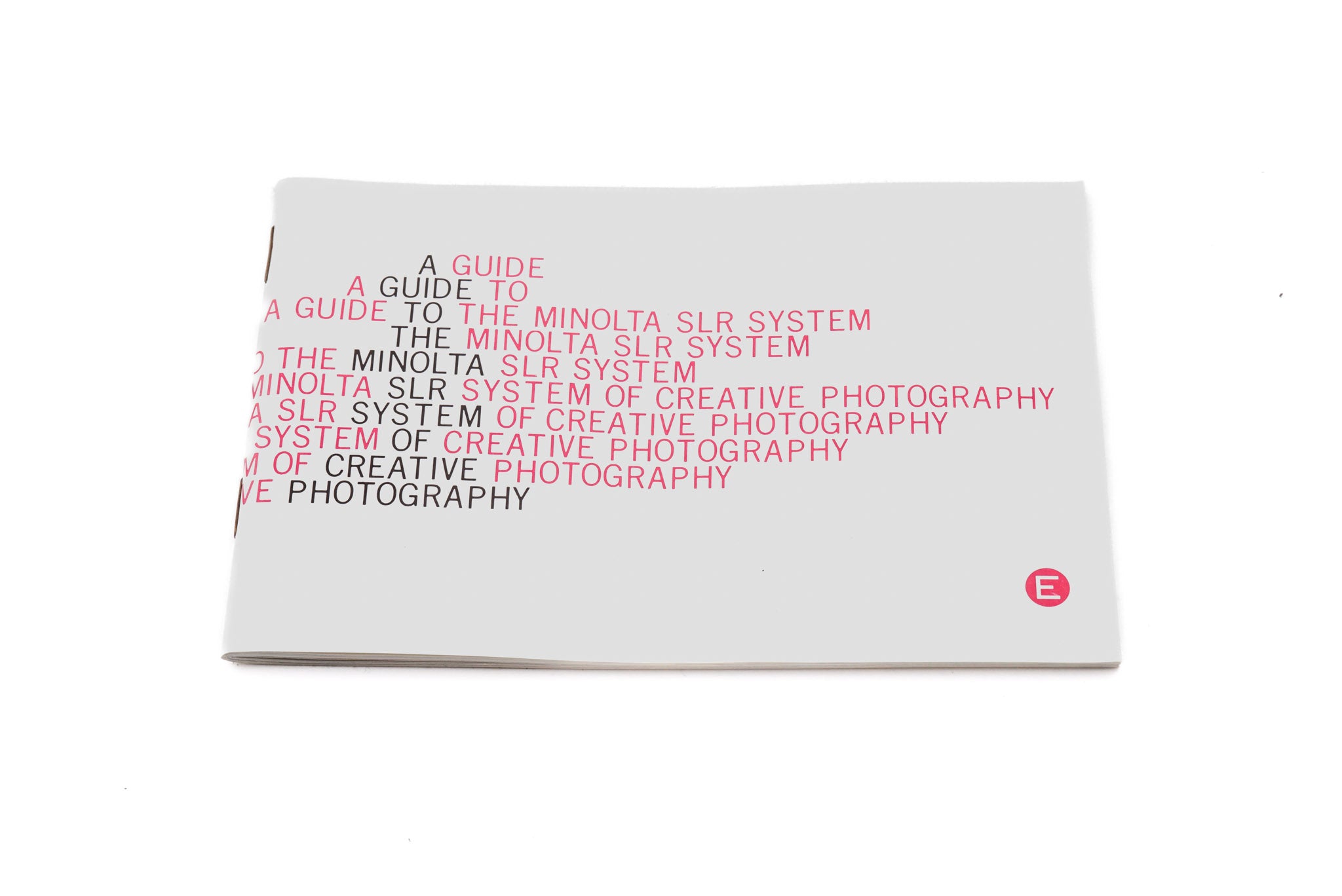 Minolta A Guide To The Minolta SLR System of Creative Photography - Ac ...