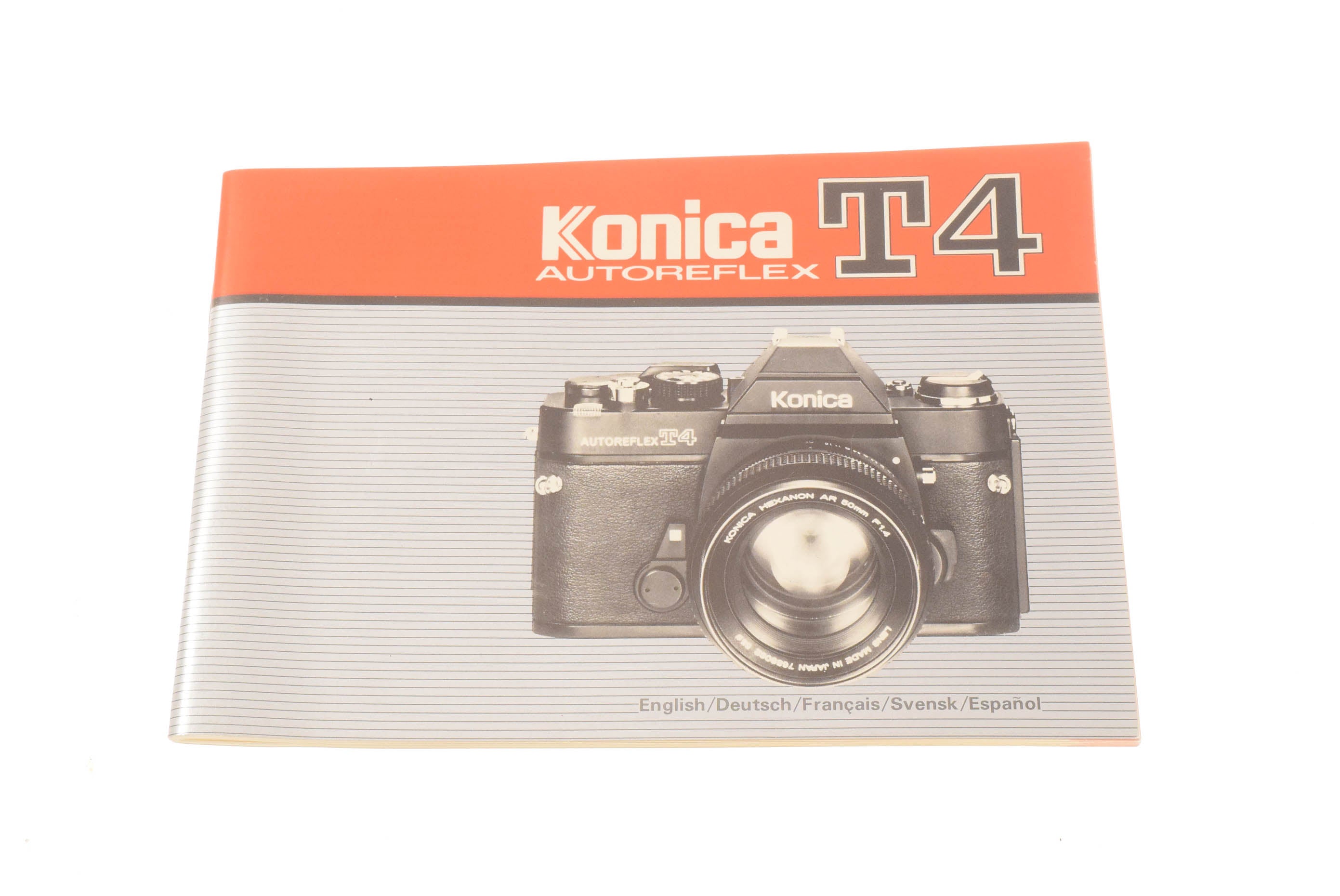 Konica Autoreflex T4 Instructions – Kamerastore