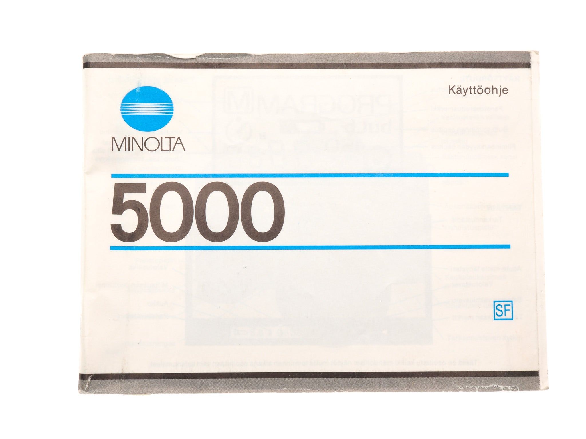 Minolta 5000 Instructions – Kamerastore