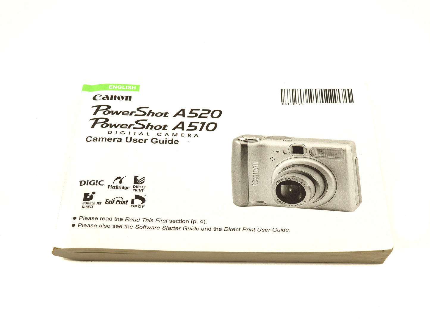 Canon PowerShot A520 / A510 Instructions - Accessory – Kamerastore