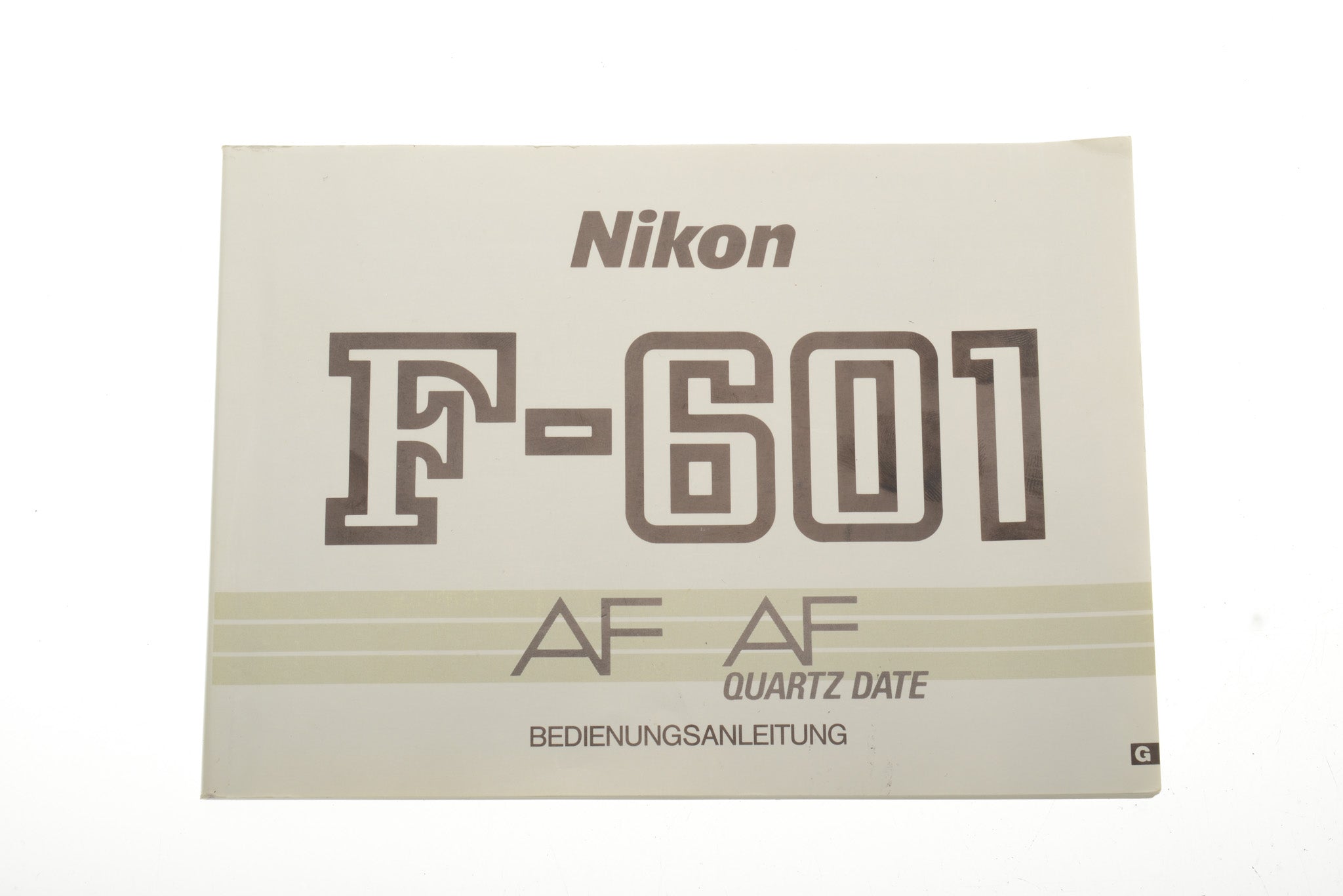 Nikon F-601 AF Quartz Date Bedienunsanleitung - Accessory – Kamerastore